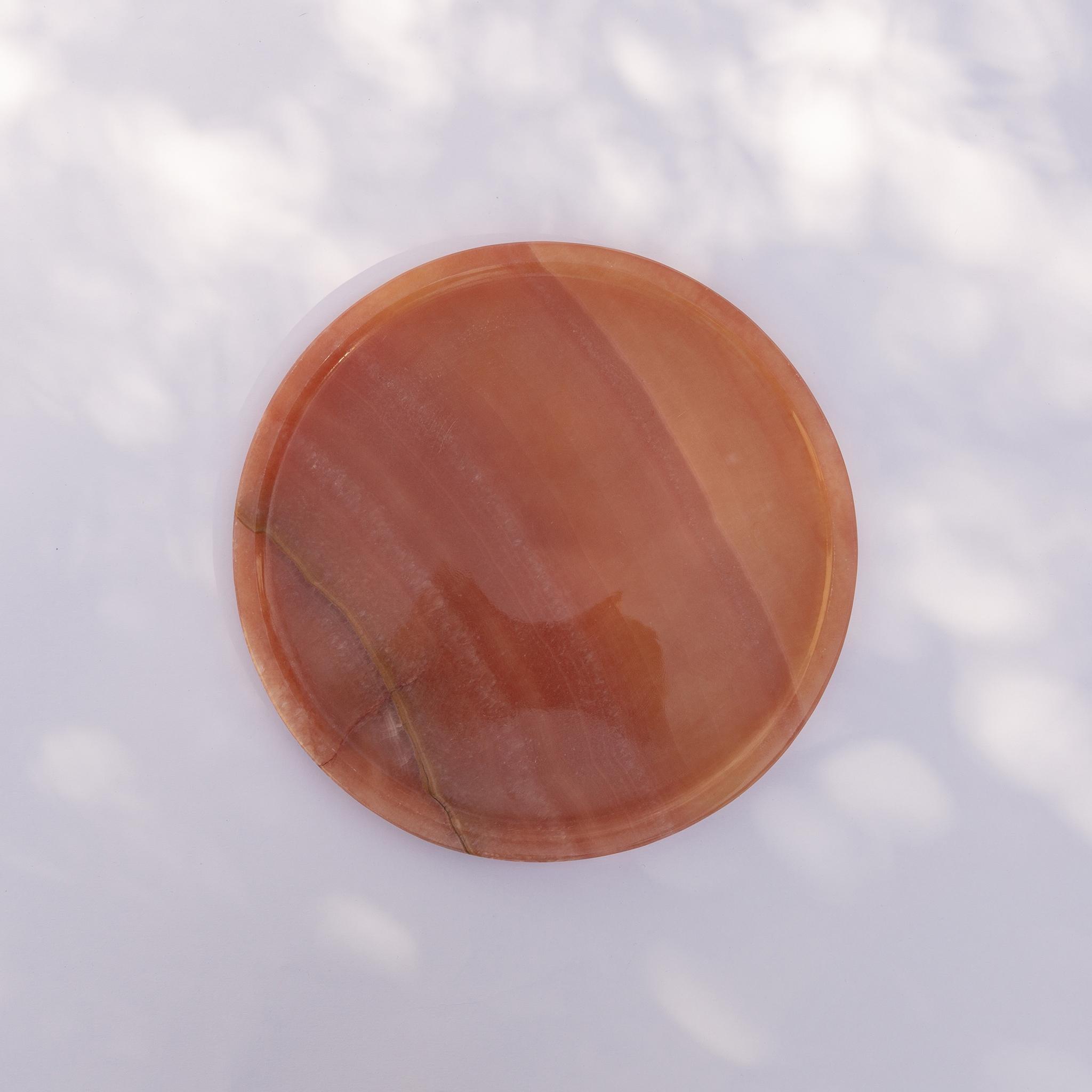 Cake Dome With Coral Alabaster Platter – ÉRTH STUDIO